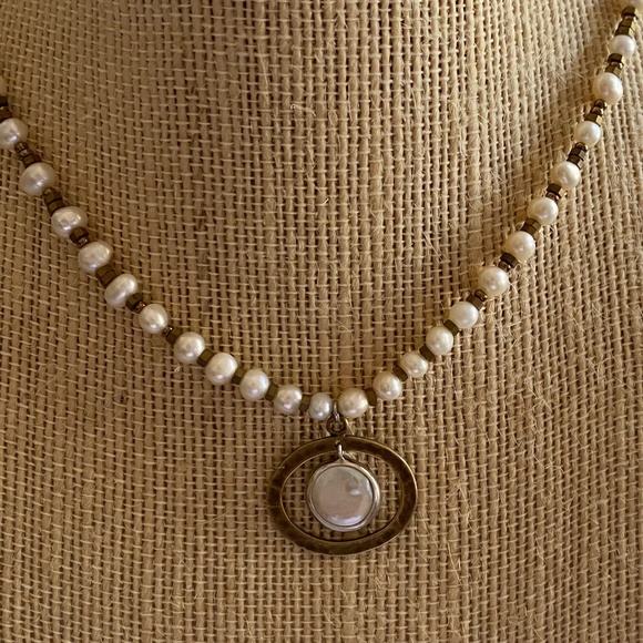 Silpada | Jewelry | Silpada N894 Pearl Brass Sterling Silver Go Coastal ...